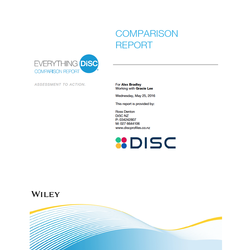 Everything DiSC Comparison Report – DiSC NZ